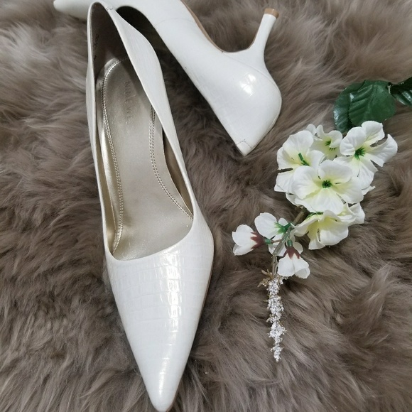Nine West | Shoes | Nine Westnwot Womens White 3 Inch Heels | Poshmark